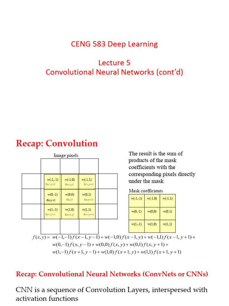 CNN Layers, Parameters, and Augmentation | PDF | Learning ...