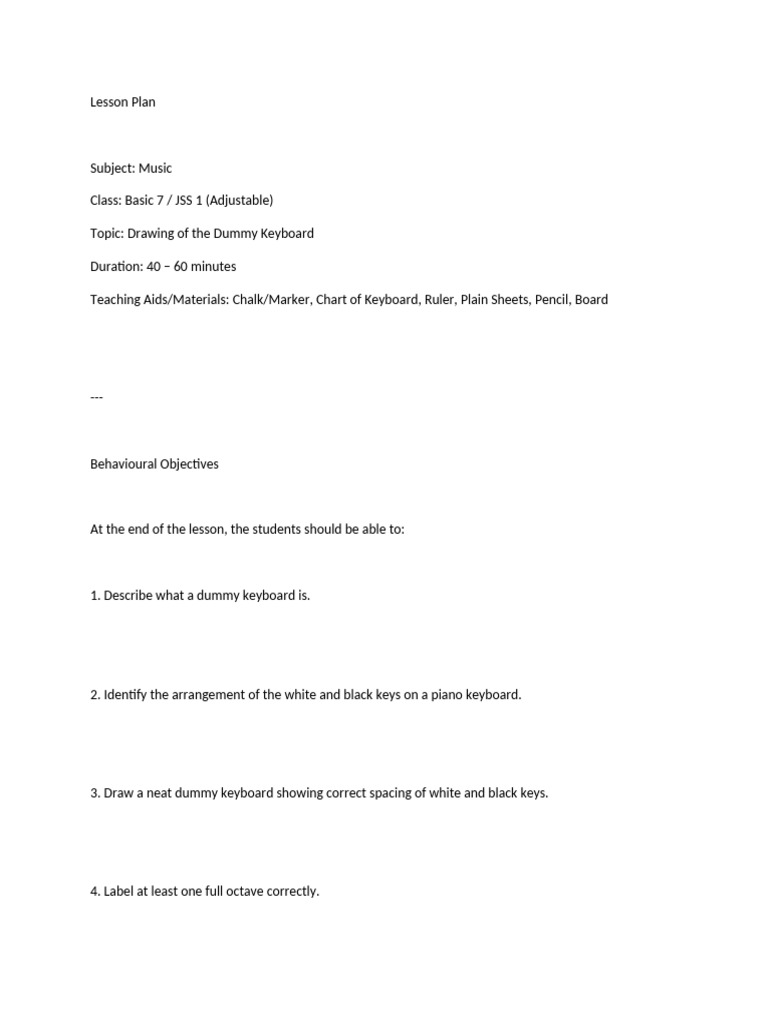 Dummy Keyboard | PDF | Piano | Learning