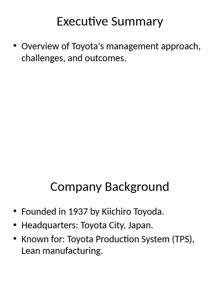 Toyota Management Principles Updated | PDF