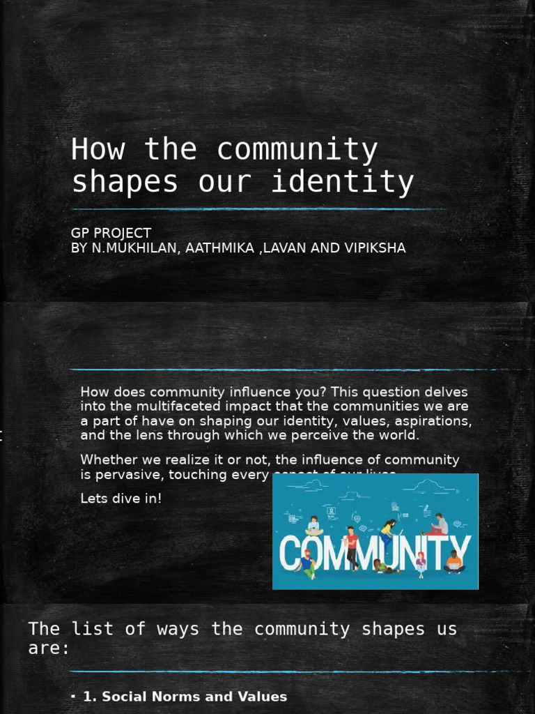 Community's Role in Shaping Identity | PDF
