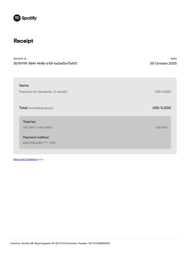 Receipt: Items | PDF