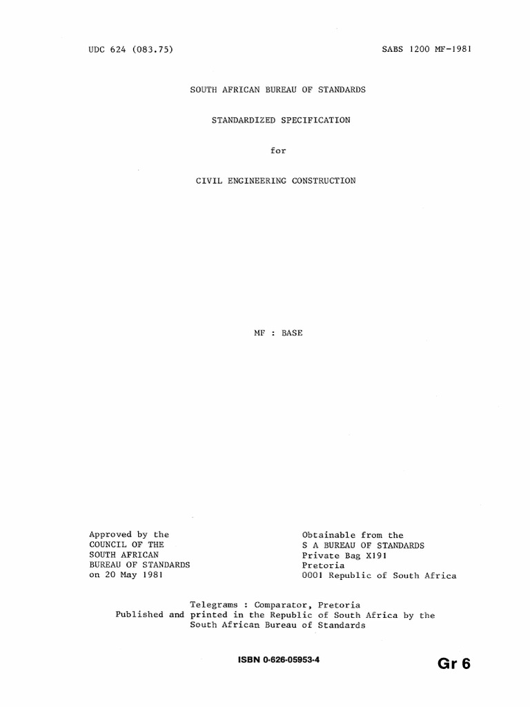 Sans 1200 MF | PDF | Materials | Building Materials