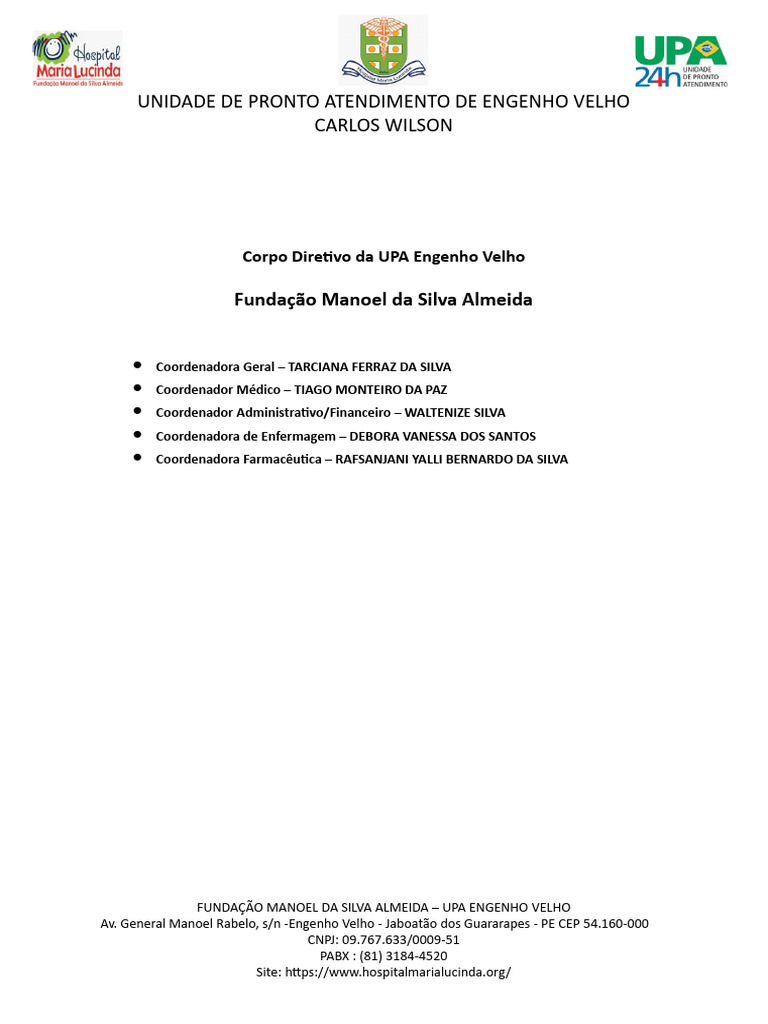 Corpo Diretivo Da Unidade | PDF