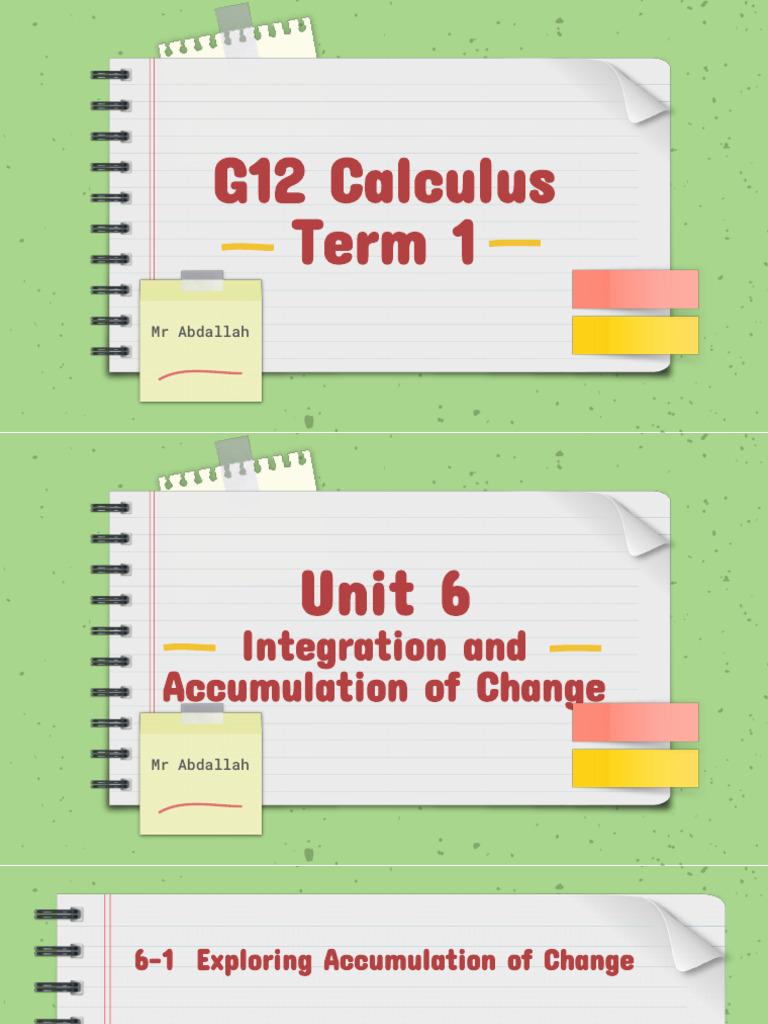 6-1 Exploring Accumulation of Change | PDF