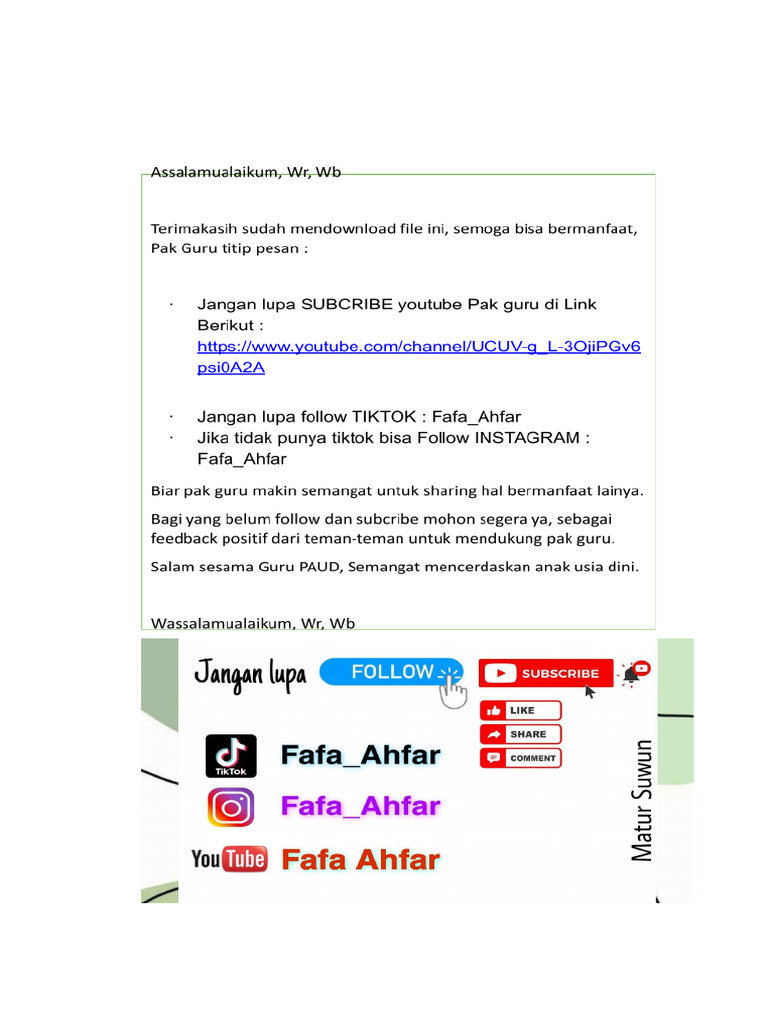 Rapot Kurikulum Merdeka Paud | PDF