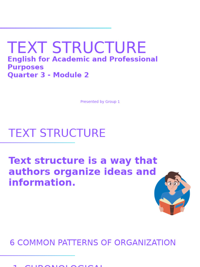 EAPP Text Structure Q3 M2 Group 1 | PDF | Cognitive Psychology | Cognition