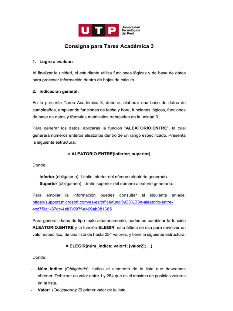 TA3_INDICACIONES Y ESCALA DE VALORACIÓN_AN21 | PDF | Bases de datos | Microsoft Excel