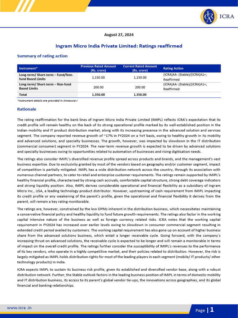 Ingram Micro India Private Limited | PDF | Foreign Exchange Market ...