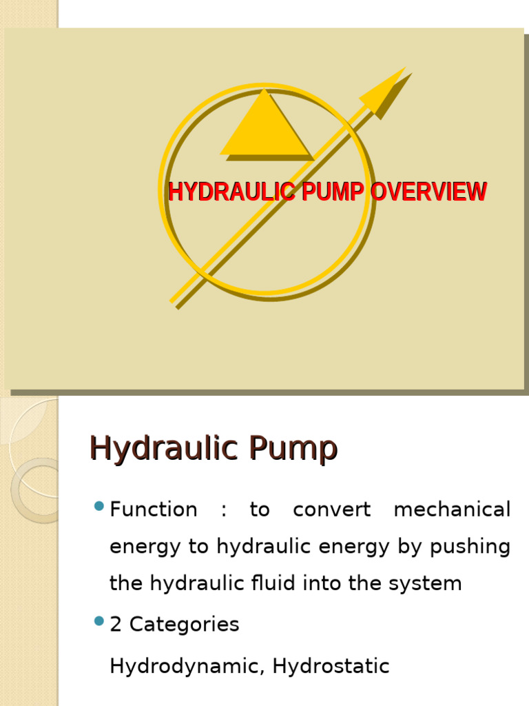 Pump Overview Pdf Pump Mechanical Engineering