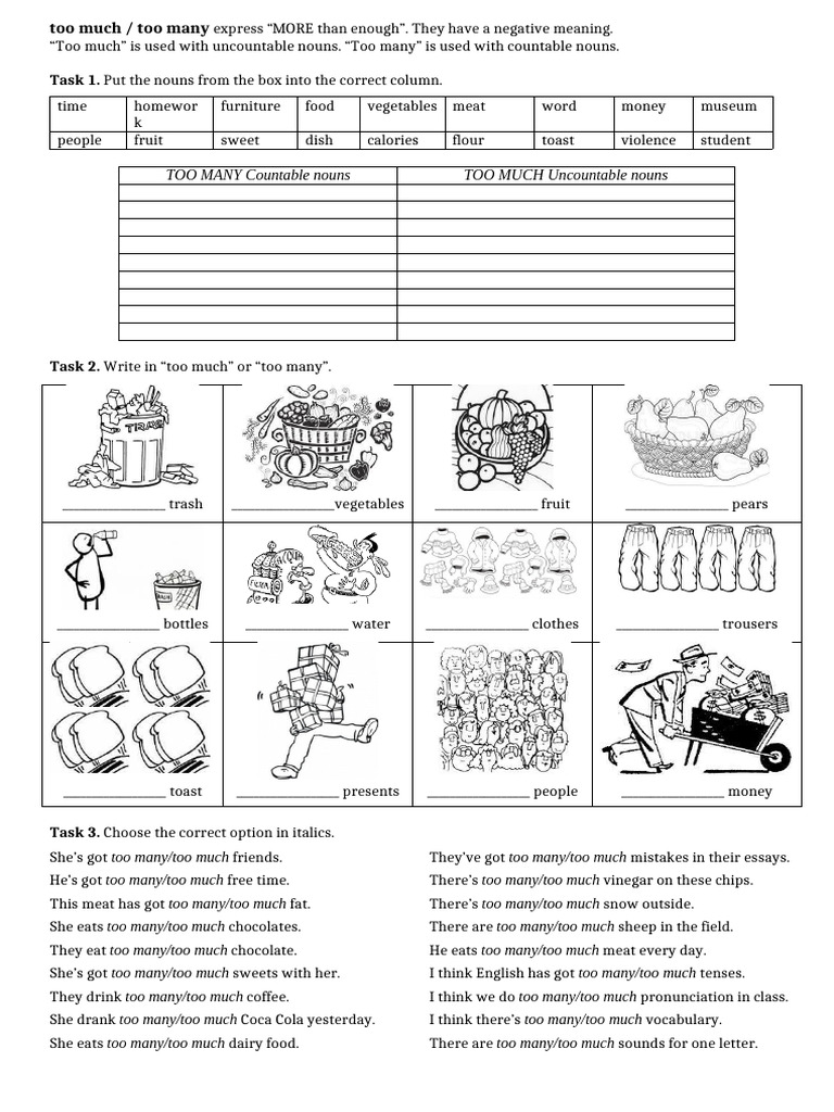 Too Muchtoo Many Fun Activities Games Tests 35854 | PDF