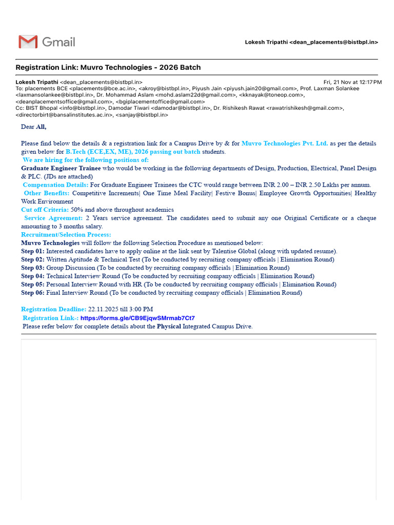 Registration Link - Muvro Technologies | PDF | Employee Relations ...