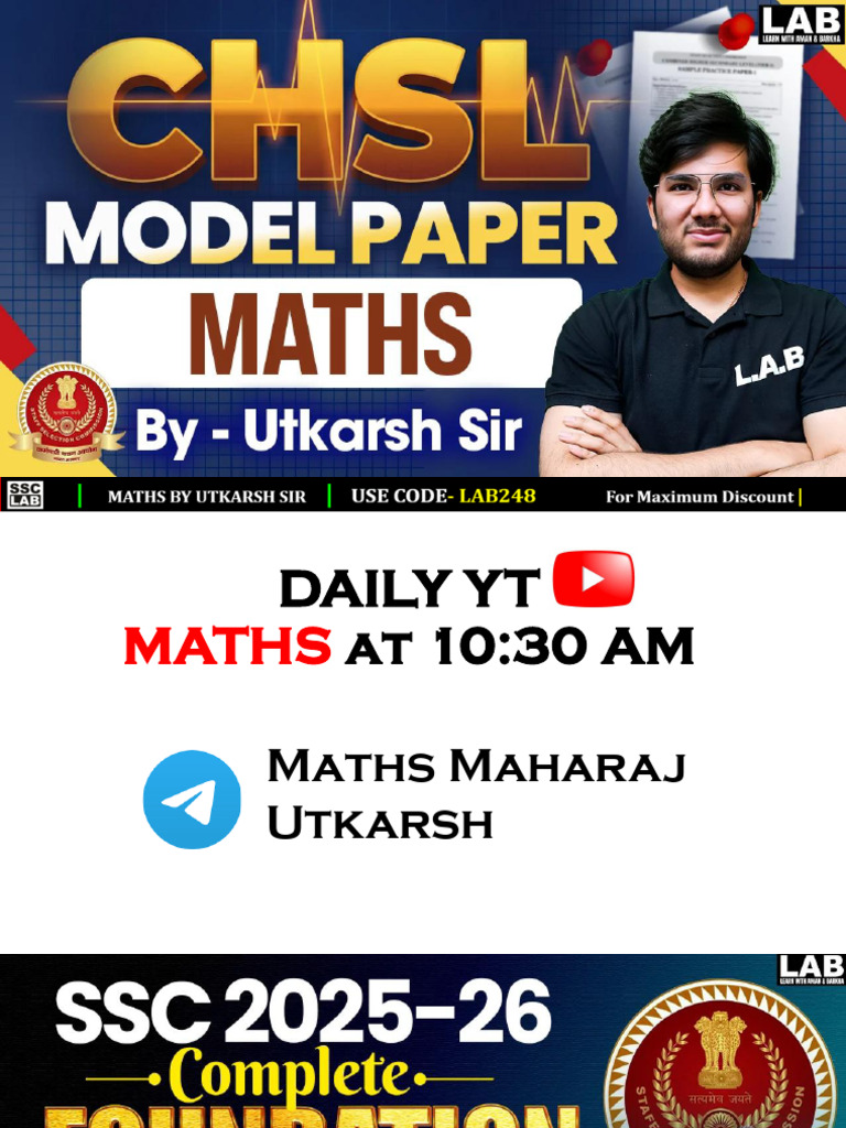 SSC CHSL Model Paper-3 | PDF