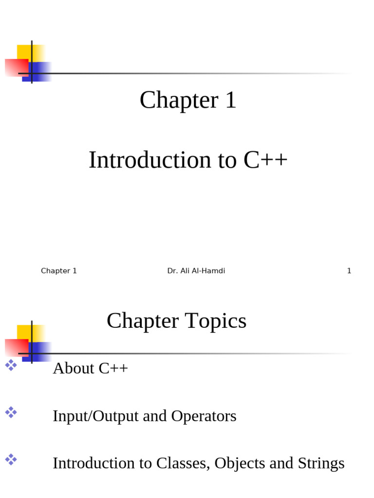 Chapter 1 | PDF | C++ | Computer Program