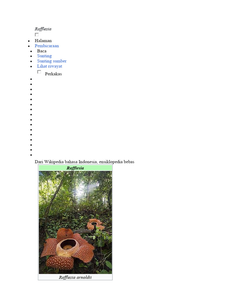 Rafflesia Arnoldi Bunga Langka | PDF