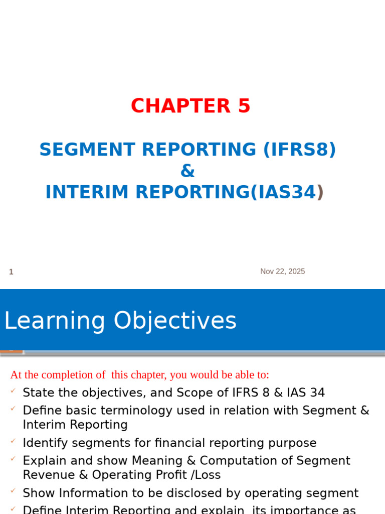 IFRS 8 & IAS 34: Segment and Interim Reporting | PDF | Revenue | Business