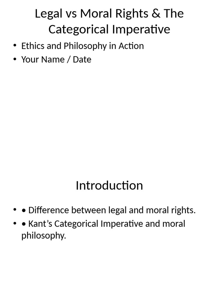 Legal Vs Moral Rights | PDF