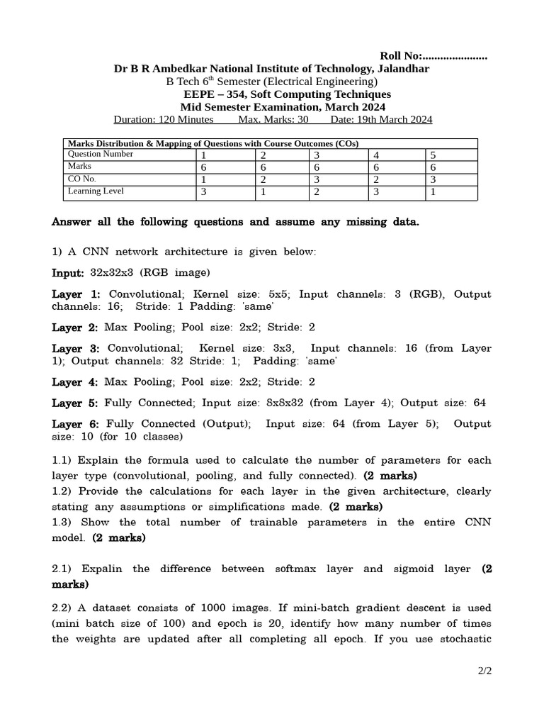 Midterm Exam: Soft Computing Techniques | PDF | Algorithms | Applied ...
