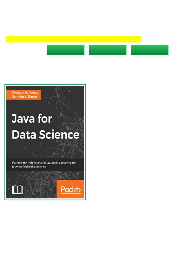 Java for Data Science 1st Edition Reese pdf version | PDF | Gunpowder