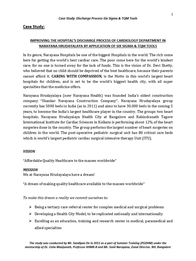 Optimizing Hospital Discharge Process | PDF | Six Sigma | Hospital