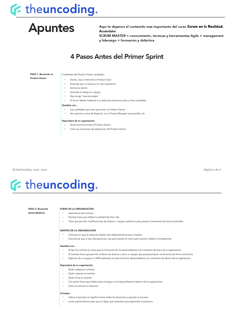 Apuntes Scrum en La Realidad Guia 2020 | PDF | Scrum (desarrollo de ...