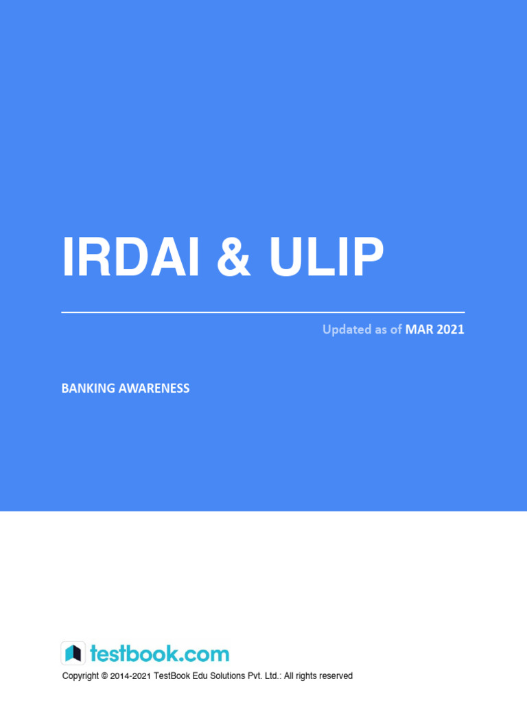 IRDAI ULIP Study_Notes | PDF | Insurance | Financial Services