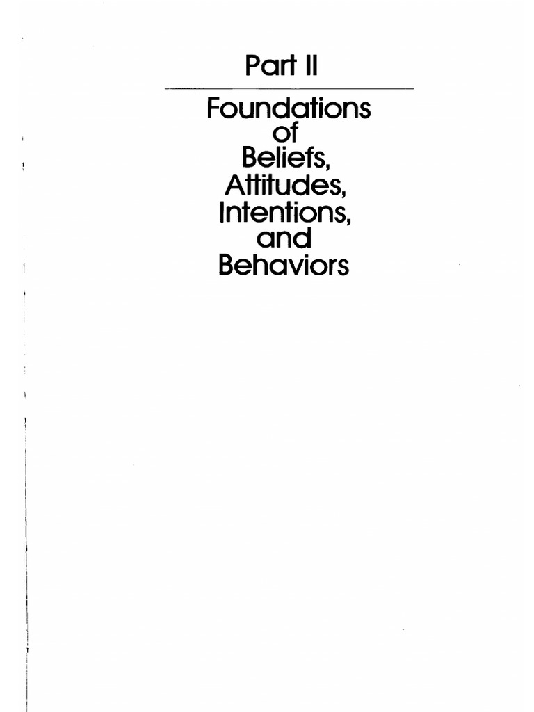Belief Attitude Intention and Behavior | PDF