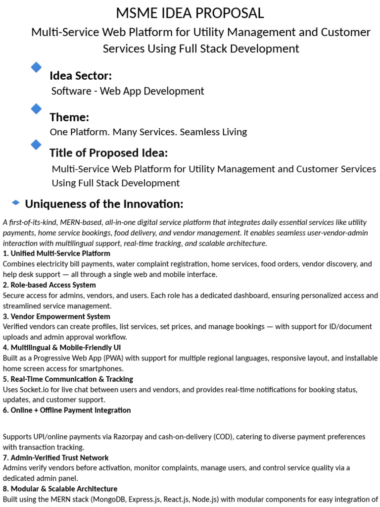 Multi-Service Utility Management Platform | PDF | Mobile App | User ...