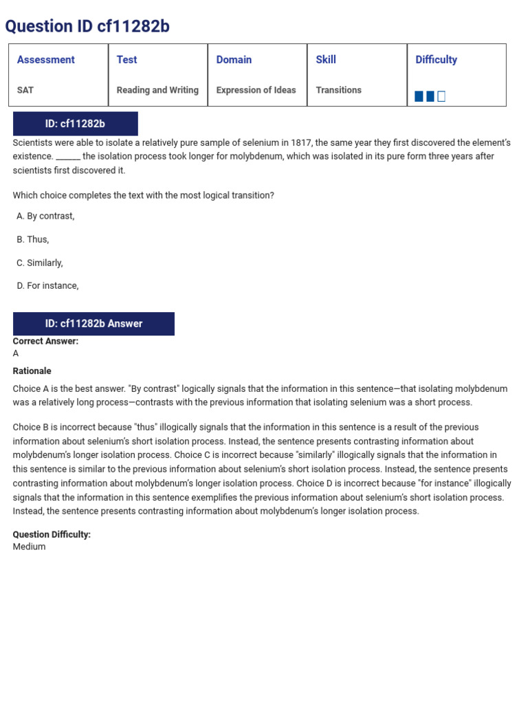 Transitions 2 Answer Key | PDF | Chirality (Chemistry) | Sat