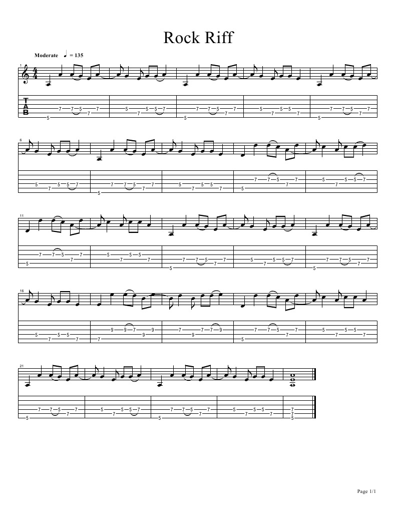 Rock Riff | PDF