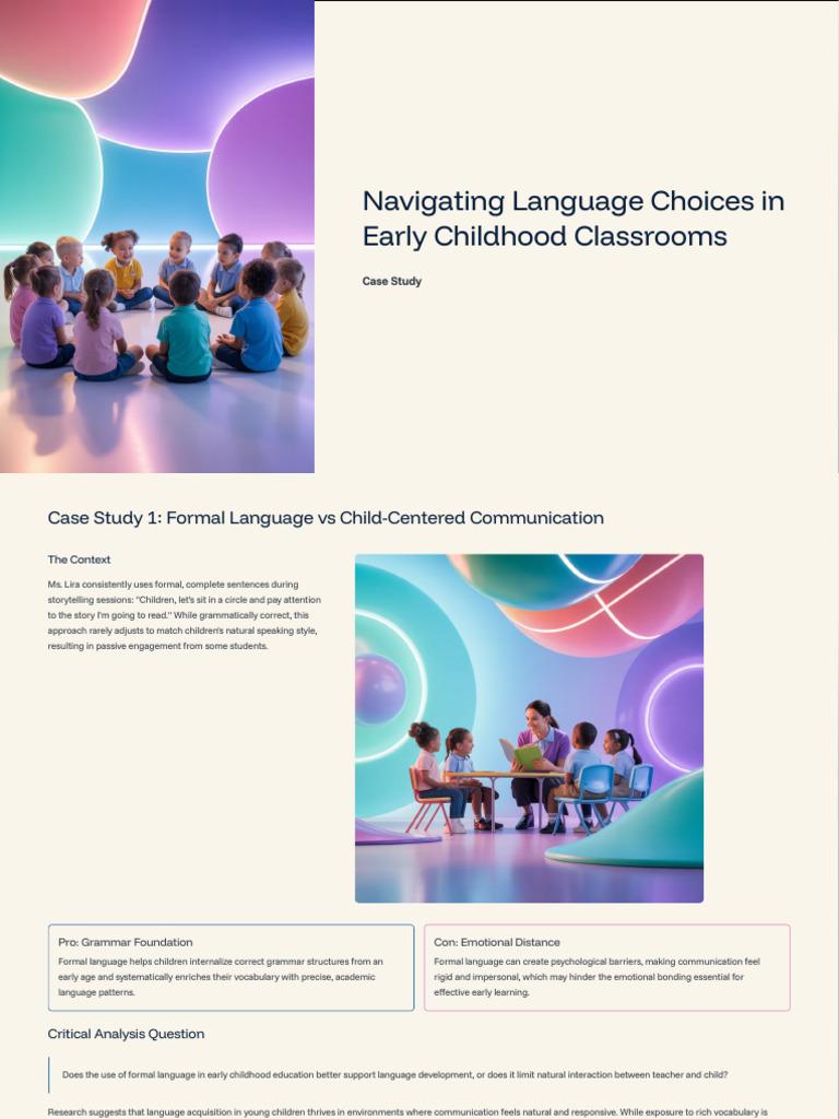 Navigating Language Choices in Early Childhood Classrooms | PDF ...