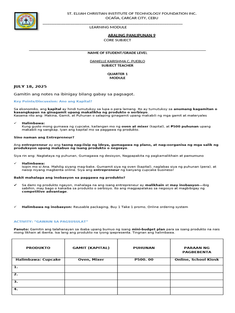 AP 9 - Module Activity - July 18 | PDF