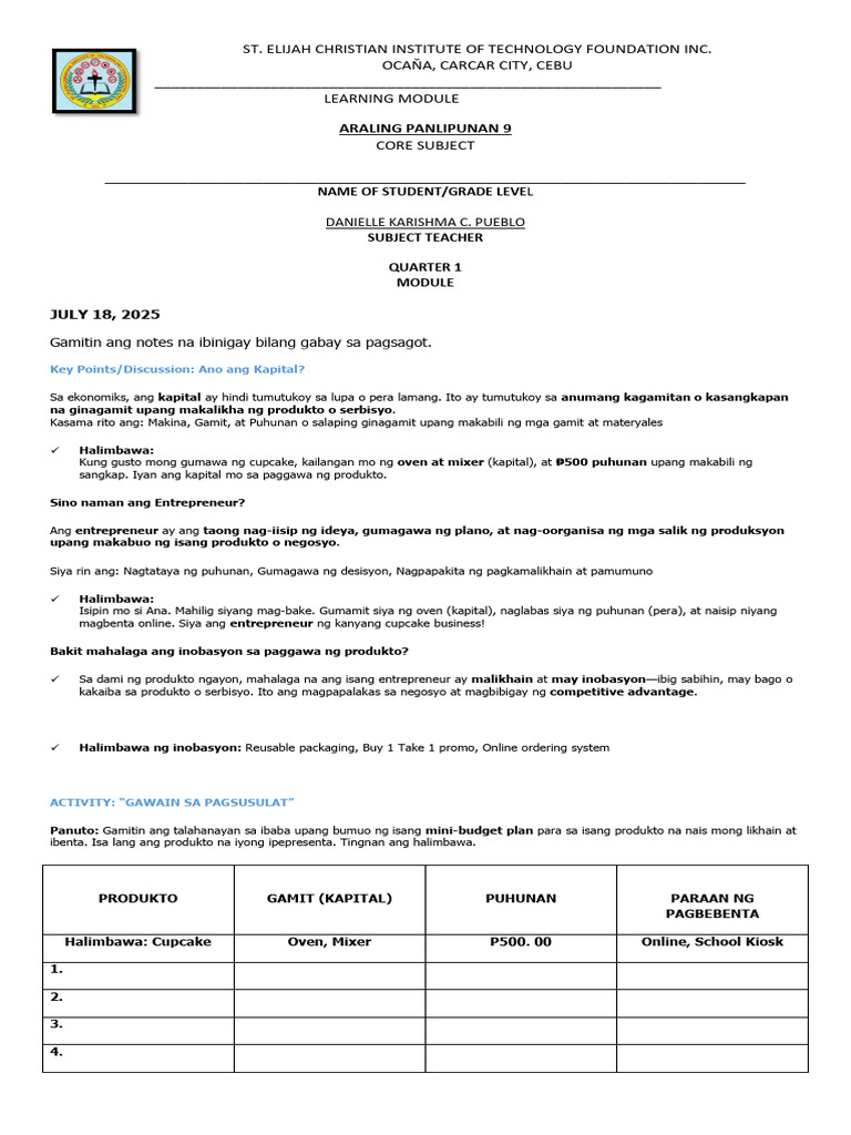 AP 9 - Module Activity - July 18 | PDF