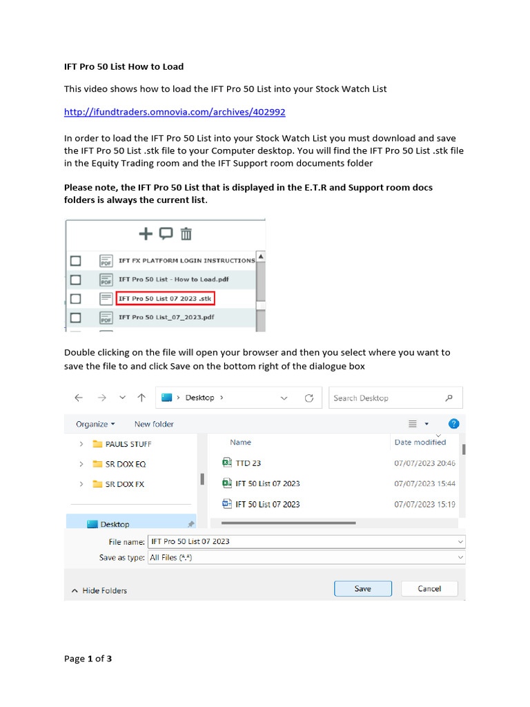 IFT Pro 50 List How To Load | PDF