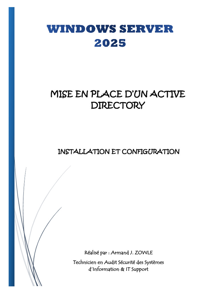 Guide d'installation Active Directory 2025 | PDF | Active Directory ...