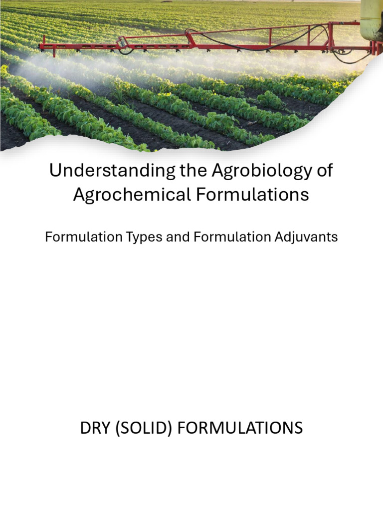 Agrochemical Formulations Explained | PDF | Emulsion | Pharmaceutical ...