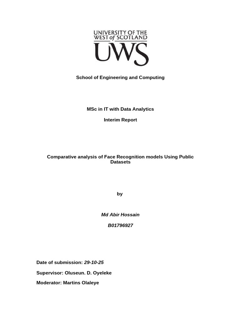 Interim Report b01796927 | PDF | Deep Learning | Computational Neuroscience