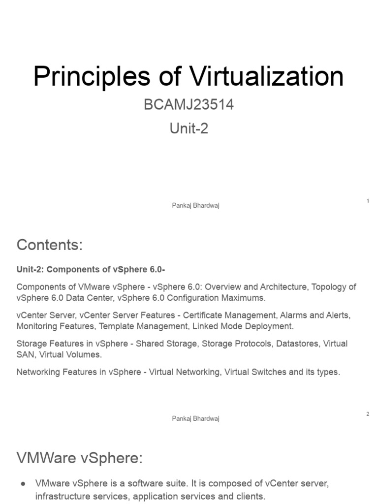 Principles of Virtualization Unit-2 | PDF | Computer Network | Network ...