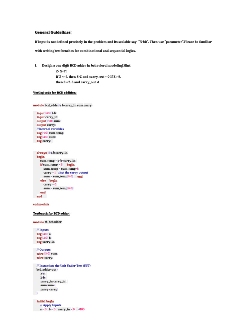 Hardware Design Using Verilog HDL - BITS 2024 | PDF | Computer Engineering | Computer Programming