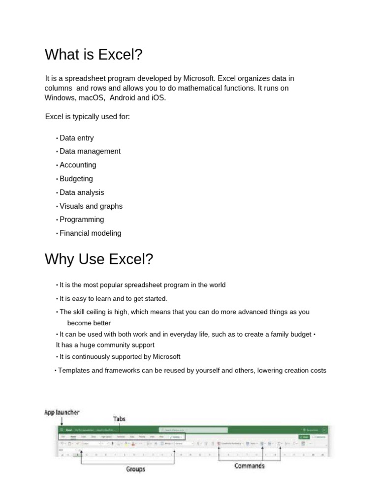Spreadsheet Softwares MS Excel Part-1 | PDF | Microsoft Excel | Spreadsheet