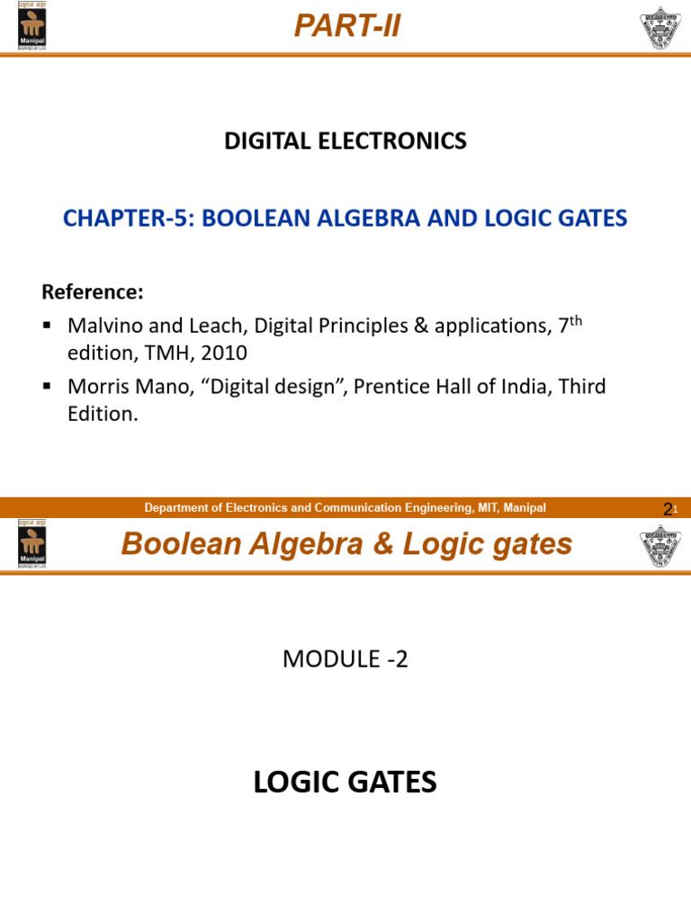 Boolean Algebra and Logic Gates Overview | PDF | Electronic Design ...