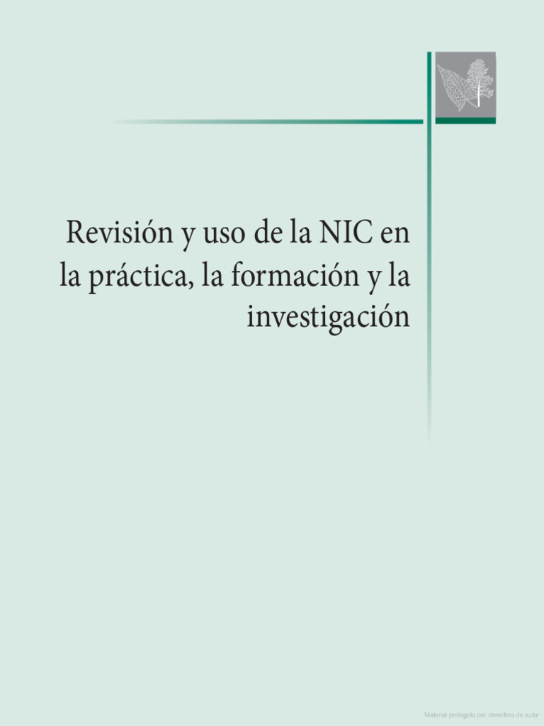 Primera Parte de Libro Nic | PDF | Enfermería | Taxonomía (biología)