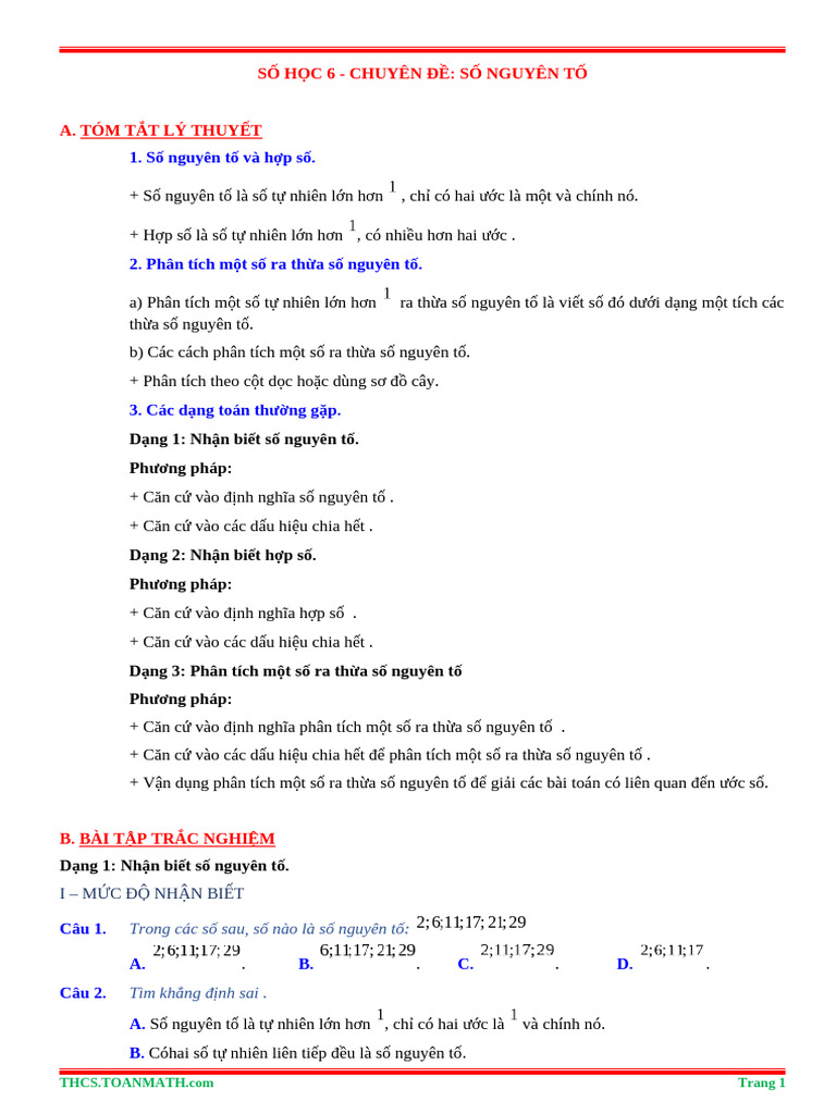 tom-tat-ly-thuyet-va-bai-tap-trac-nghiem-chuyen-de-so-nguyen-to | PDF