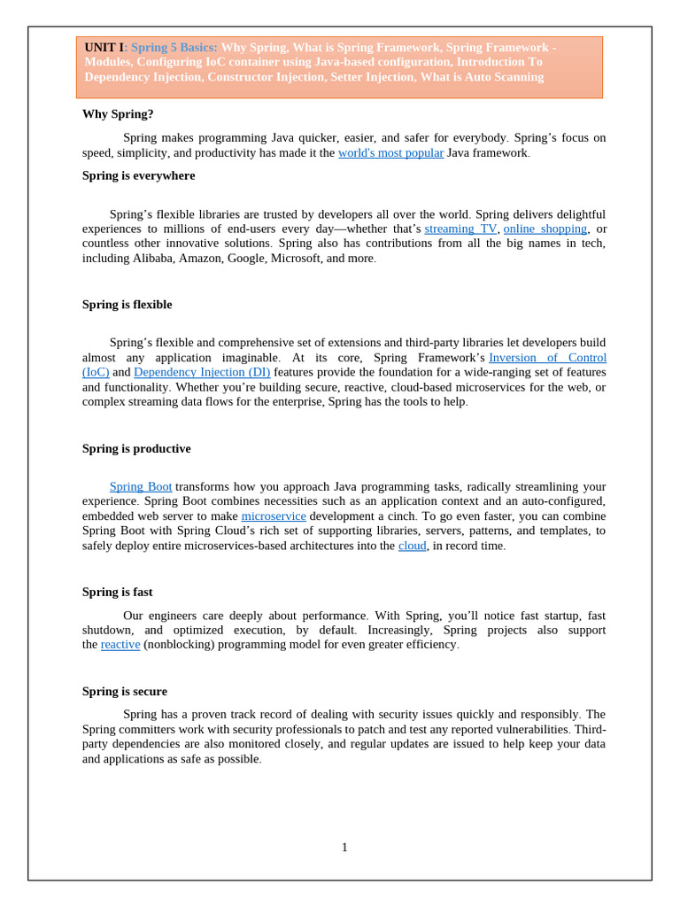 API Micro Services UNIT 1 | PDF | Spring Framework | Class (Computer ...
