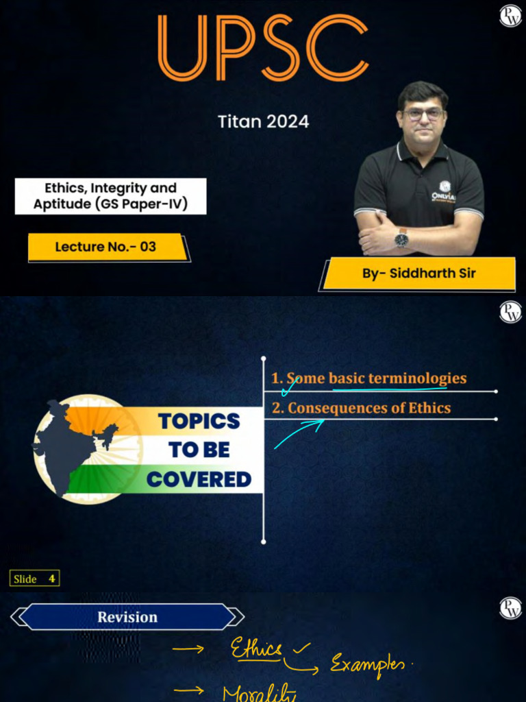 Ethics, Integrity & Aptitude 03 - Class Notes - (UPSC Titan English) | PDF