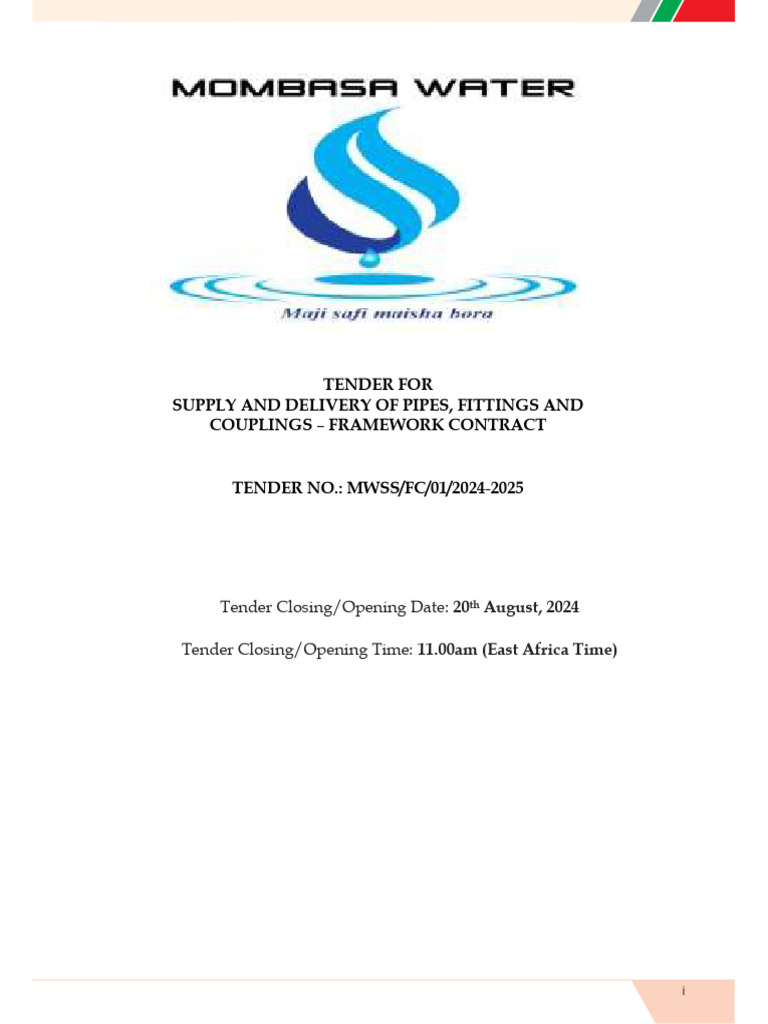 Microsoft Word - STANDARD DOCUMENT FOR SUPPLY AND DELIVERY OF PIPES ...