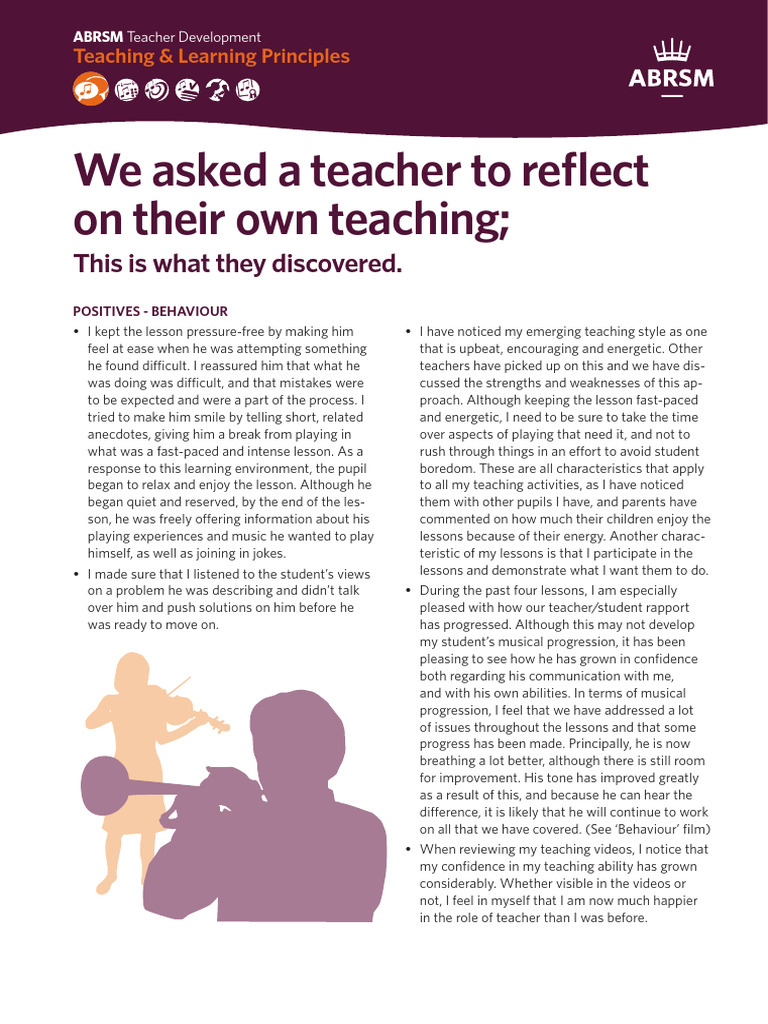 8 Teachers' Reflections | PDF | Teachers | Cognition