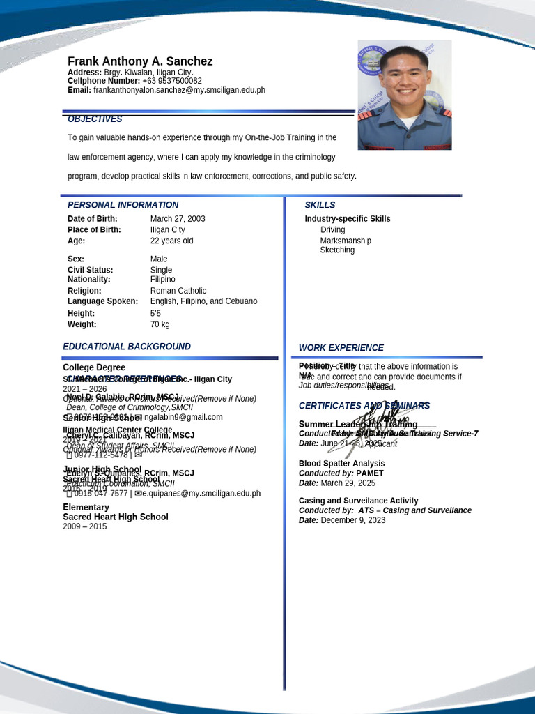 Resume Sanchez | PDF