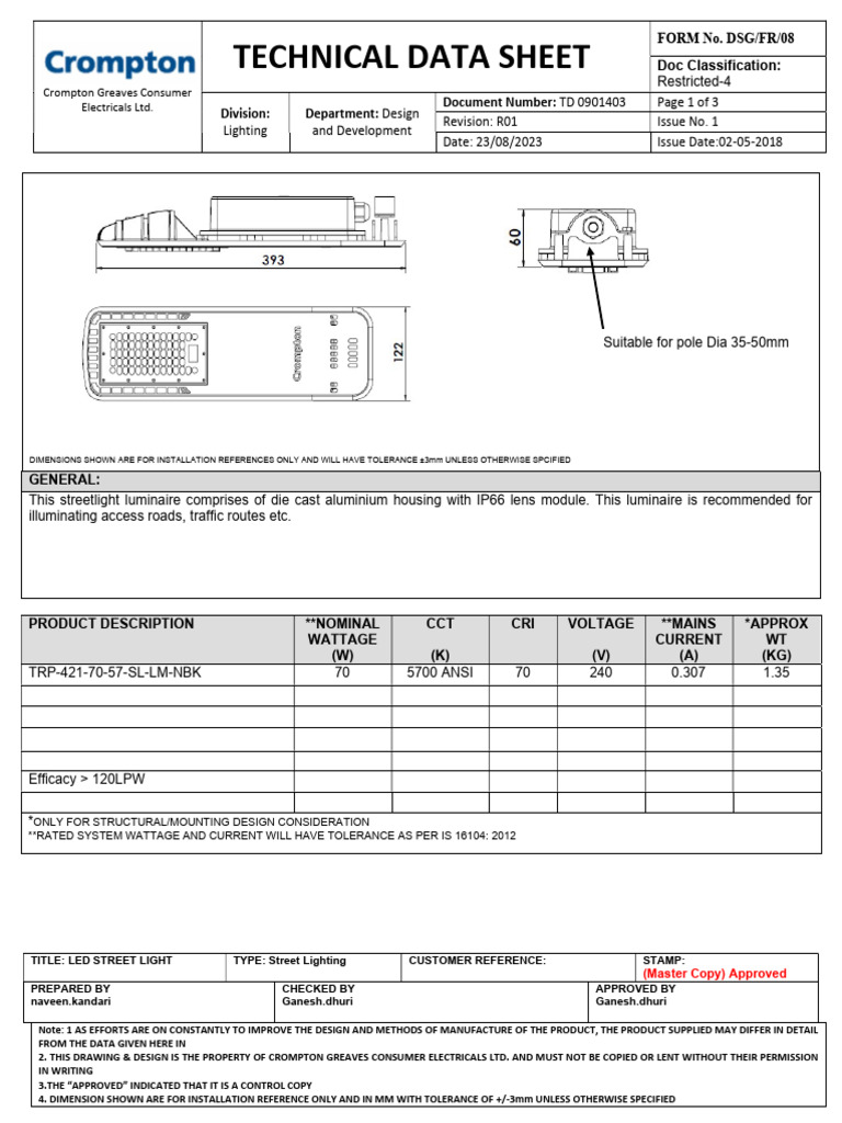 TRP 421 70 57 SL LM NBK - TLR400251 E4 | PDF | Mains Electricity ...