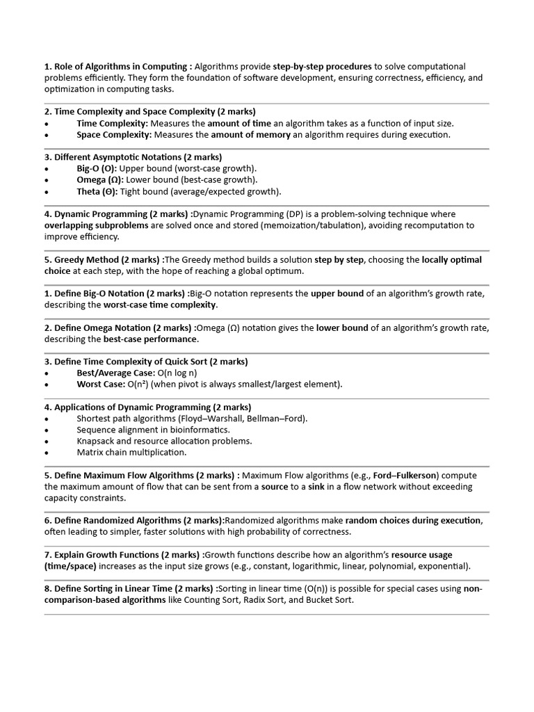 Advance Algorithms | PDF | Time Complexity | Dynamic Programming