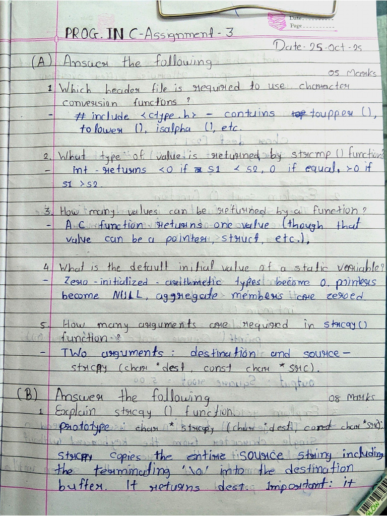 C Language - Assignment - 3 | PDF